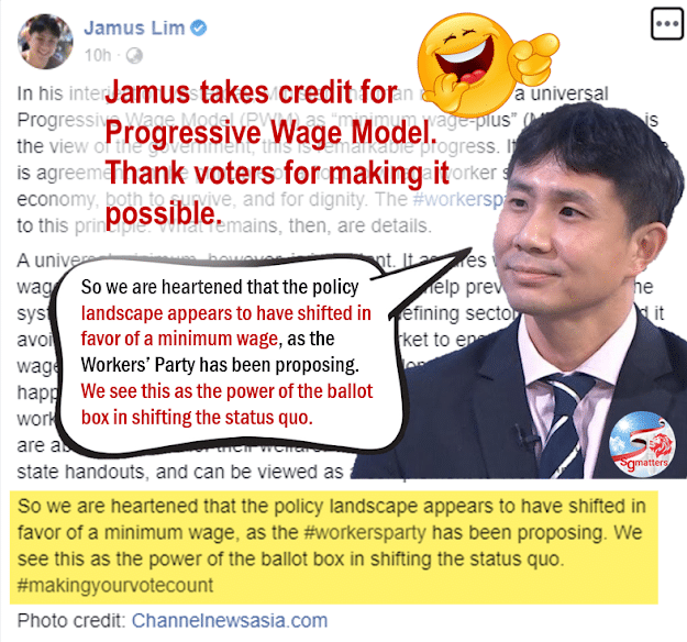 Jamus unashamedly claims credit for Progressive Wage Model