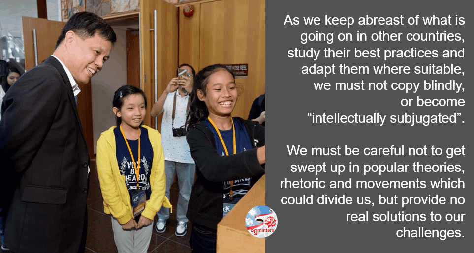 Embrace a global mindset, yet treasure your local identity: Chan Chun Sing