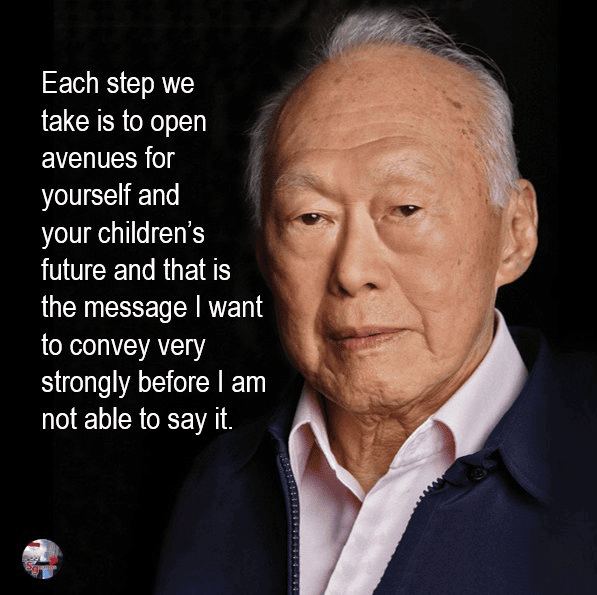 The wisdom of LKY. 'Not even my worst enemy has ever accused me of ...
